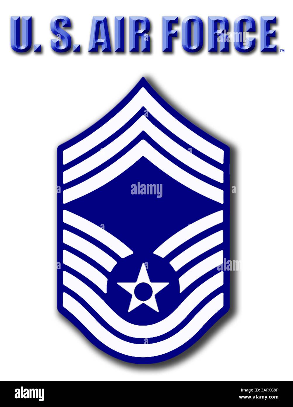 The rank of chief master sergeant, USAF Stock Photo - Alamy