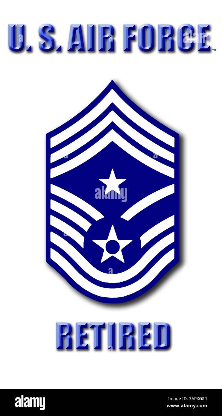 The USAF rank of Command Chief Master Sergeant Stock Photo - Alamy
