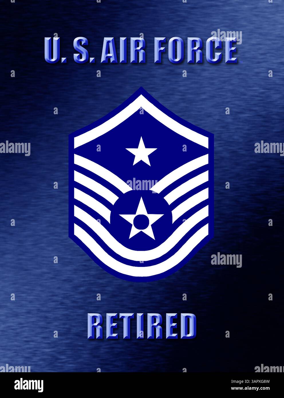 The rank of Air Force Master Sergeant in the Air Force Stock Photo - Alamy