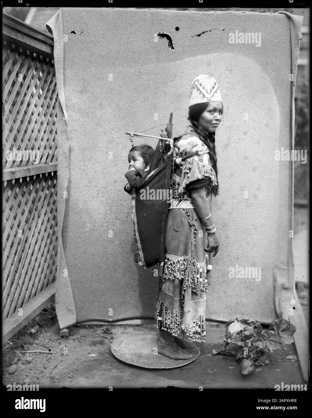 Photograph of Rosa Paul, a Walla Walla Indian, dressed in traditional ...