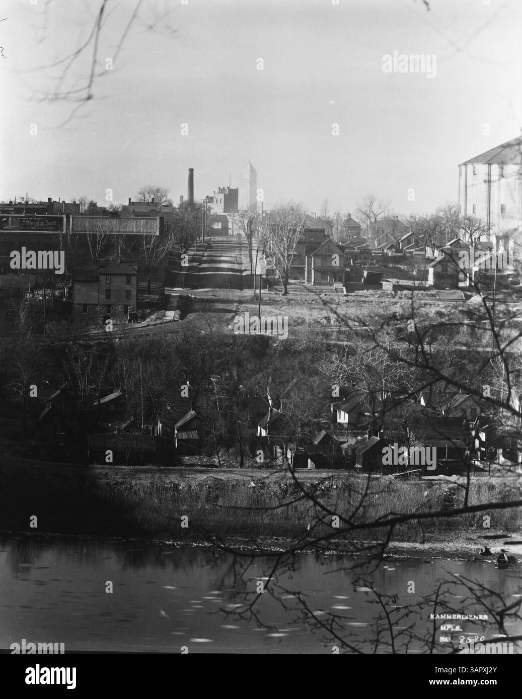 This photograph shows Bohemian Flats and the West Bank, with the under ...