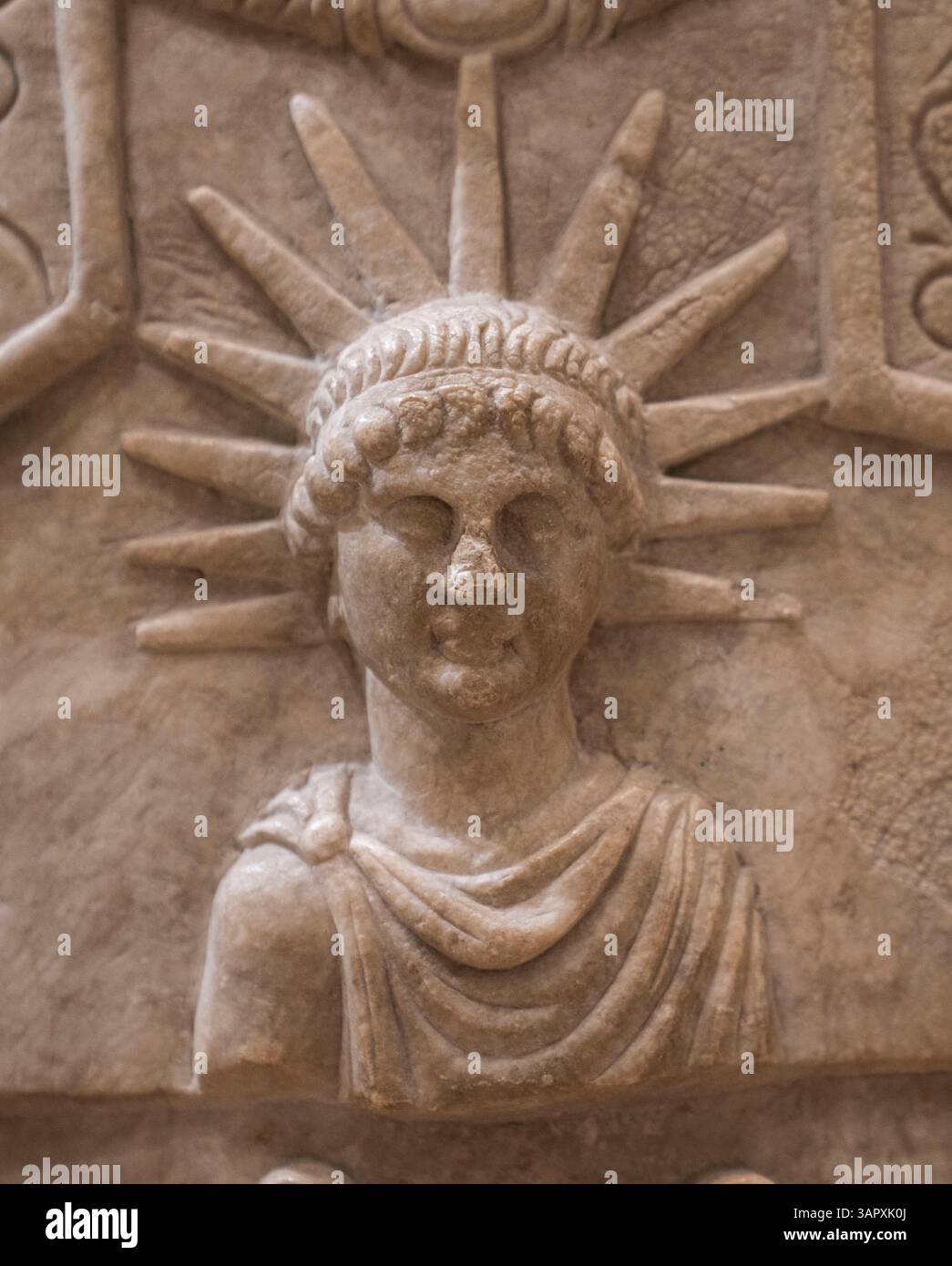 A statue of god, Ashur-bel, the great god of the city Hatra dating back ...