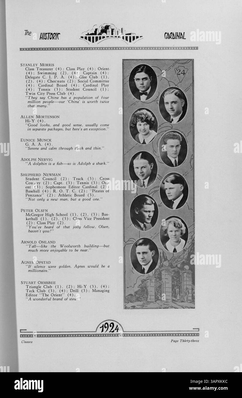 The 1924 edition of East High School's 'Cardinal' yearbook showcases ...