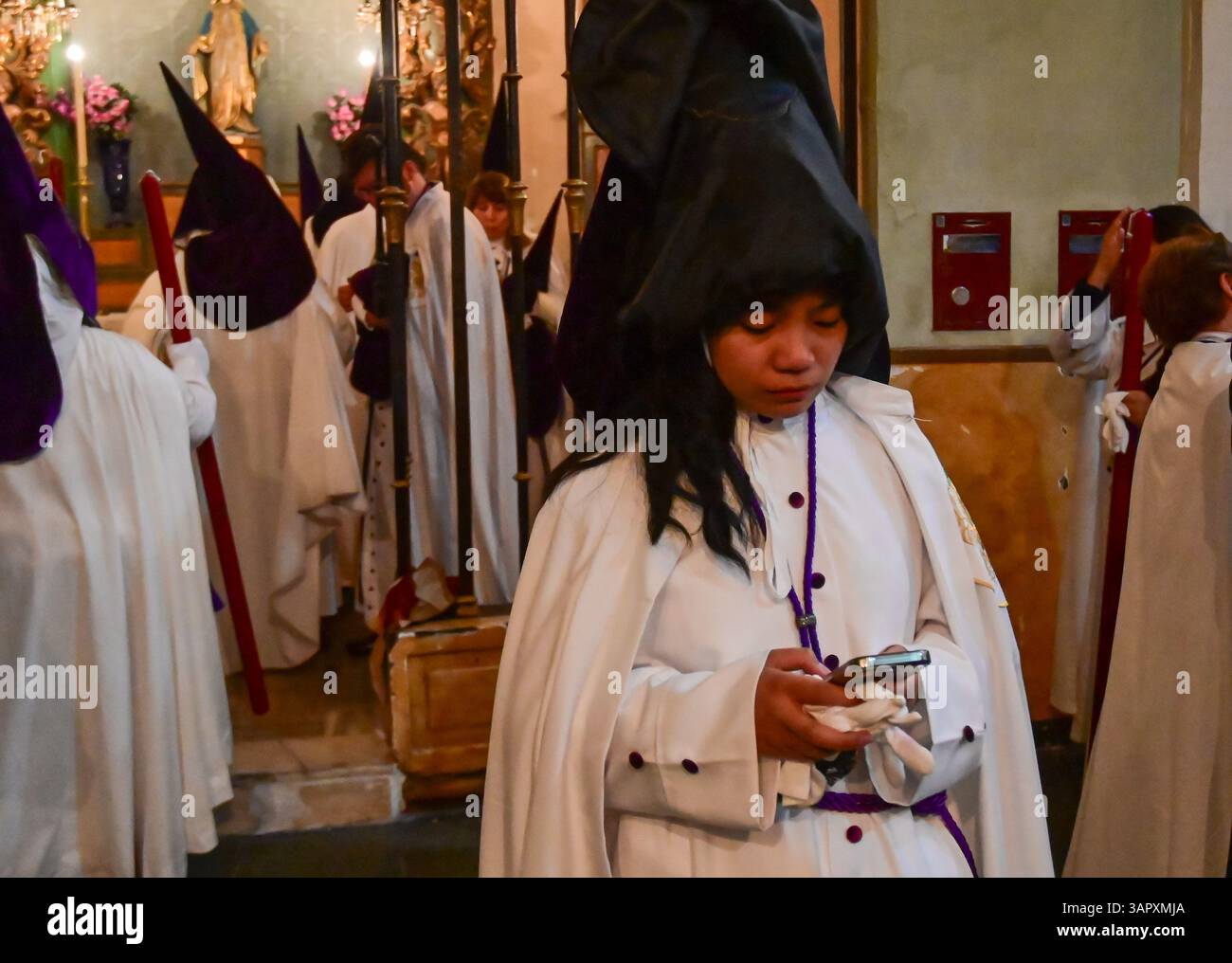 Madrid, Madrid, SPAIN. 16th Apr, 2025. Despite the procession's ...