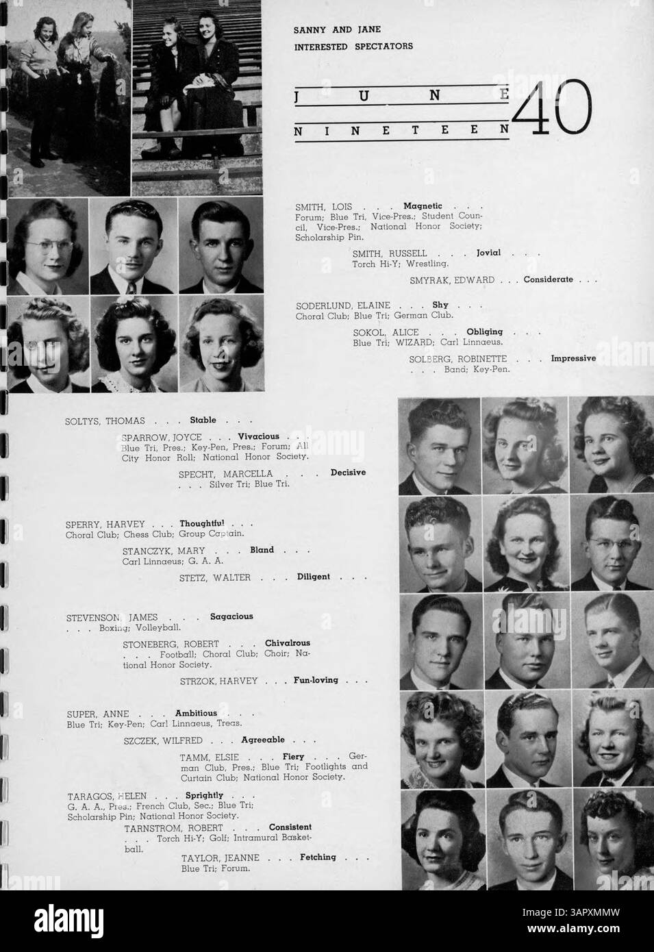 The 1940 Edison 'Wizard' yearbook commemorates the high school ...