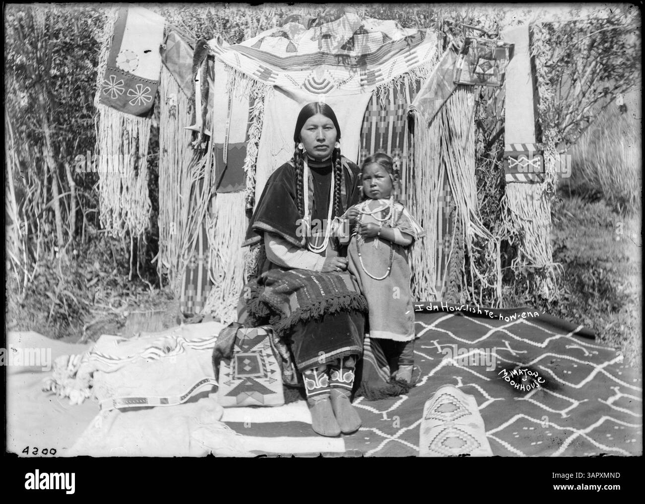 Photograph by Lee Moorhouse of How-lish-te-how-ena, a Cayuse Indian, in ...