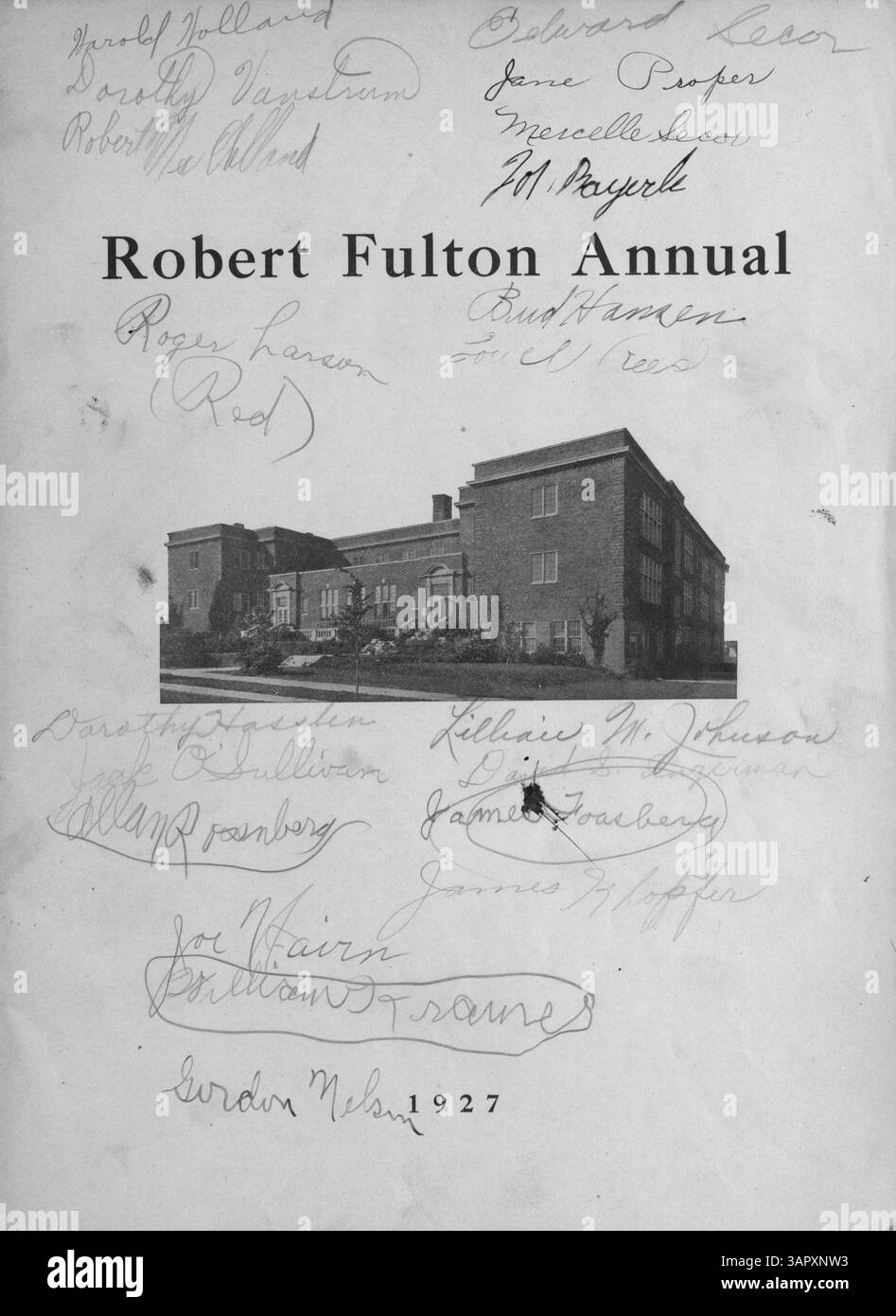 This 1927 yearbook for Fulton Elementary School features records of the ...