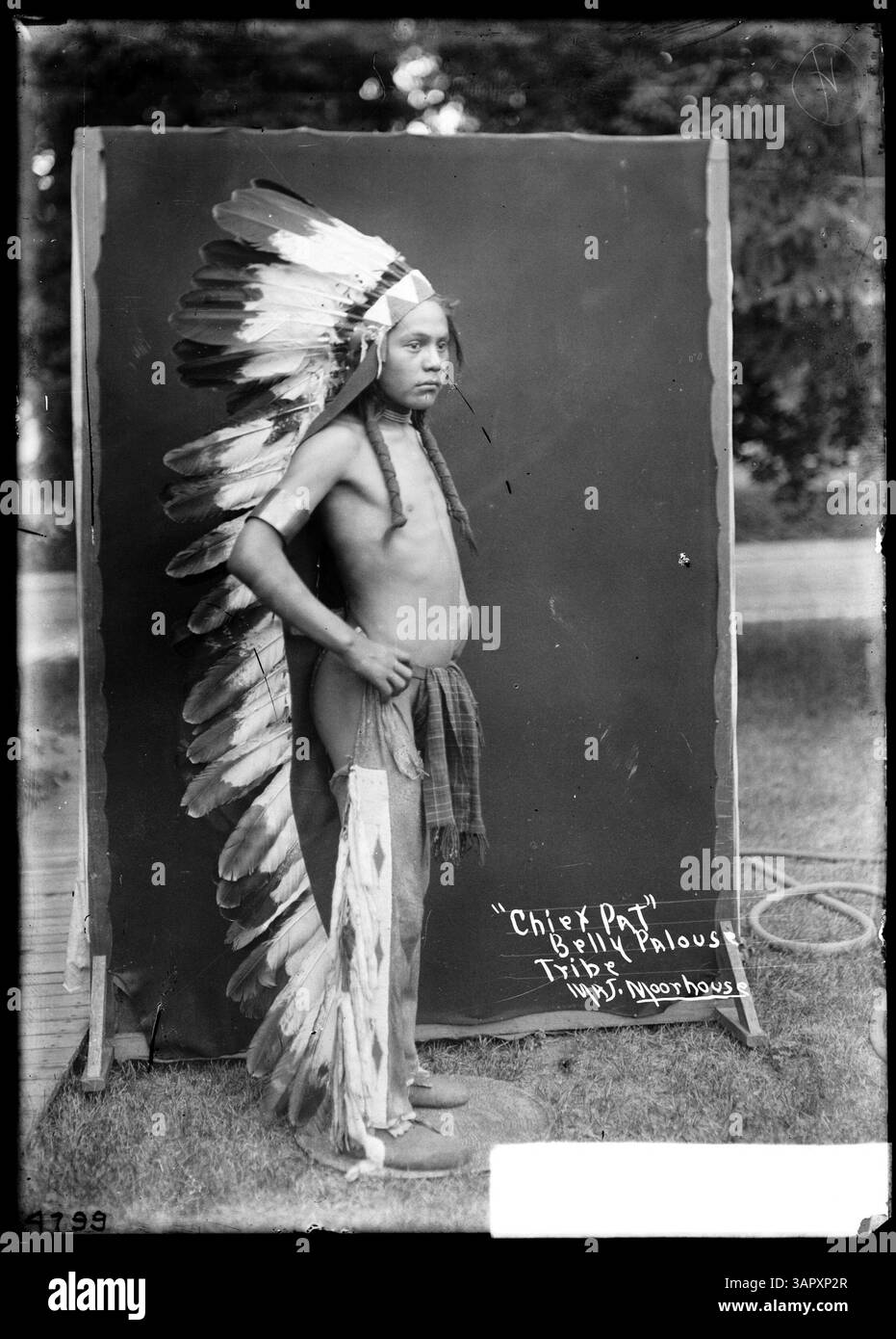 A young Native American man, identified as Chief Pat Belly of the ...