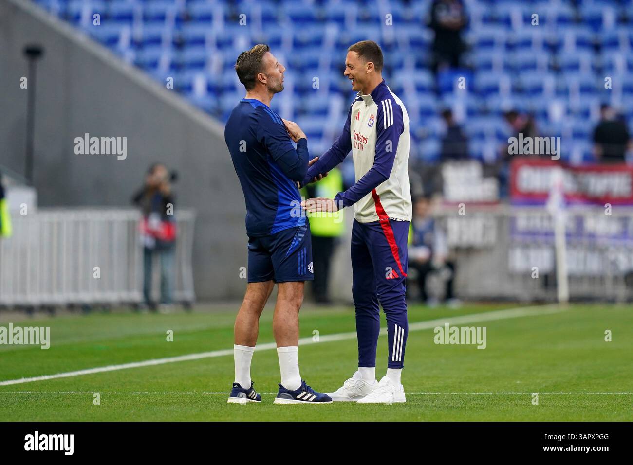 Lyon, France. 10th Apr, 2025. Lyon midfielder Nemanja Matic (31) during ...