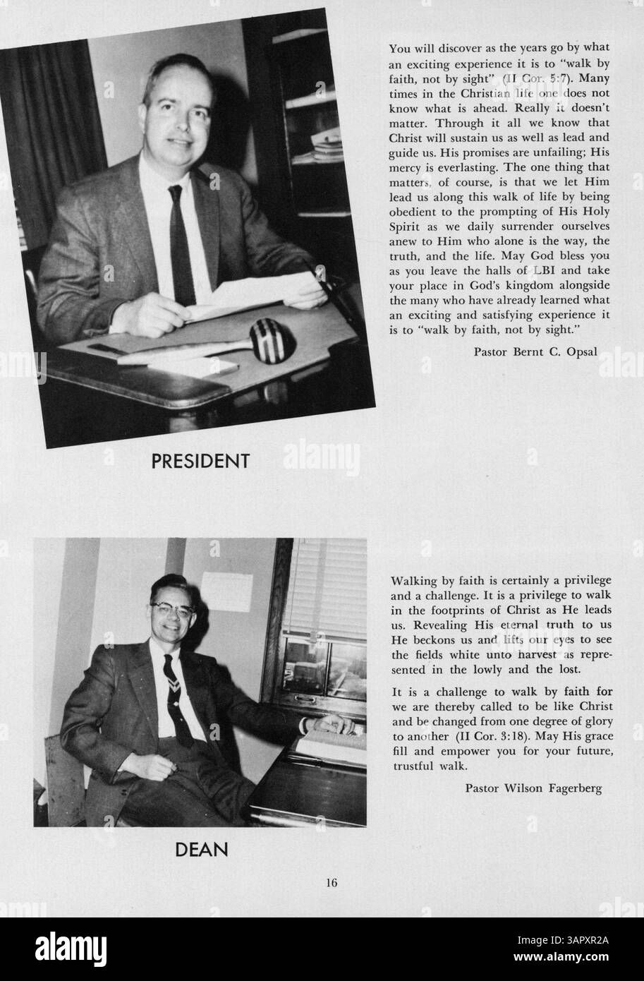 This 1959 yearbook from the Lutheran Bible Institute documents the ...