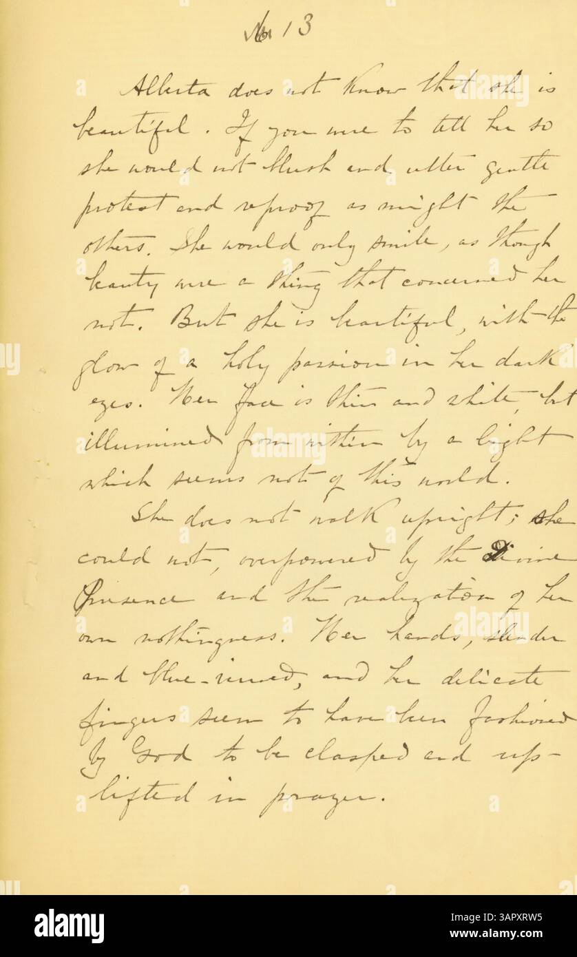 Kate Chopin's 1895 manuscript of 'Two Portraits' offers a snapshot of ...