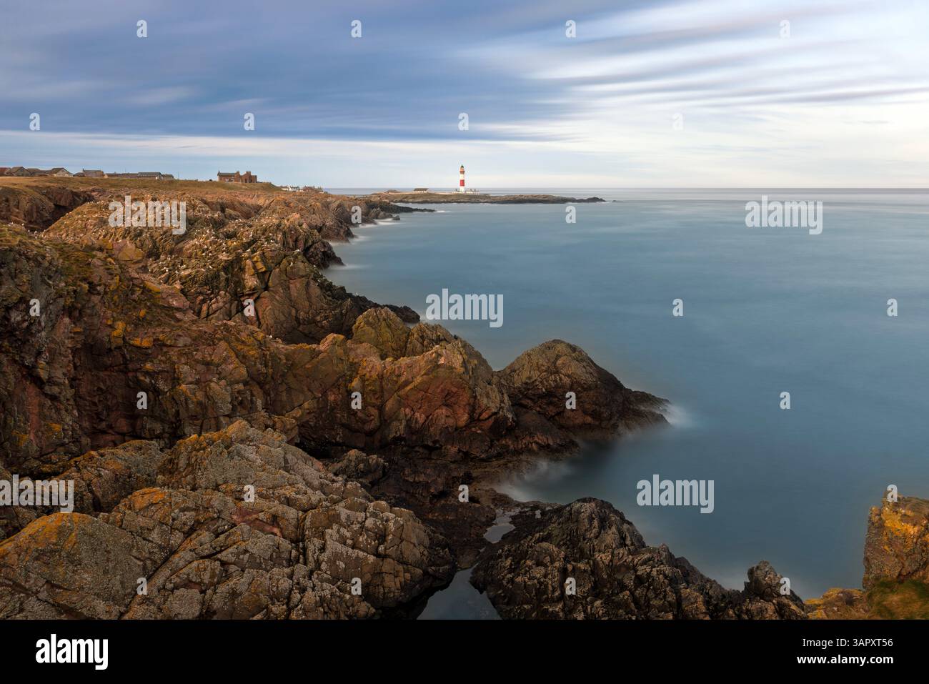 Buchan Ness Lighthouse, Boddam, Aberdeenshire, Scotland Stock Photo - Alamy