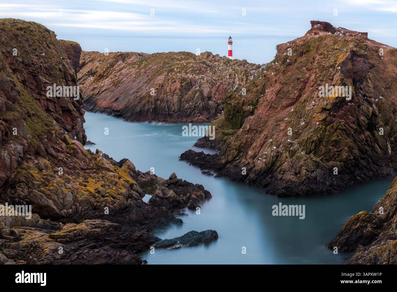 Buchan Ness Lighthouse, Boddam, Aberdeenshire, Scotland Stock Photo - Alamy