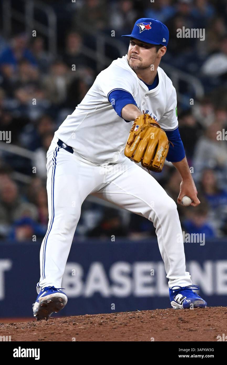 Toronto, Canada. 16th Apr, 2025. Toronto Blue Jays relief pitcher ...