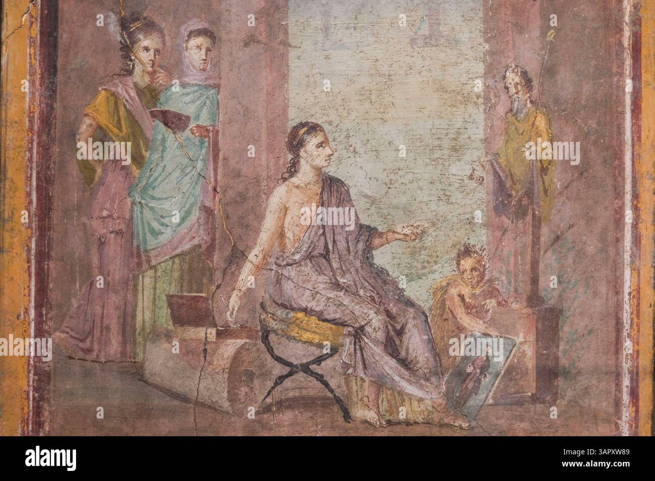 Pompeii ruin, being a woman in ancient pompei Female painter Fresco ...