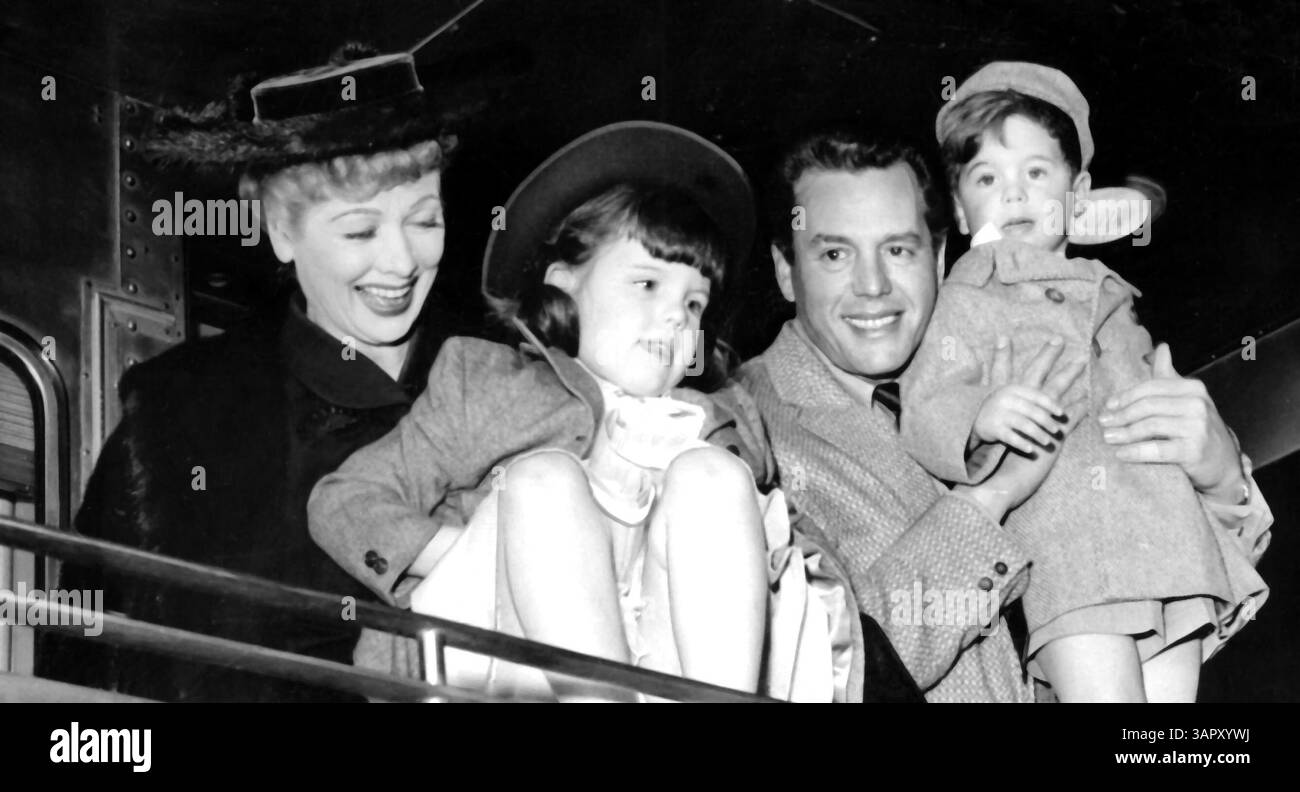 Jan. 1, 2011 - LUCILLE BALL AND DESI ARNAZ WITH CHILDREN LUCIE AND DESI ...