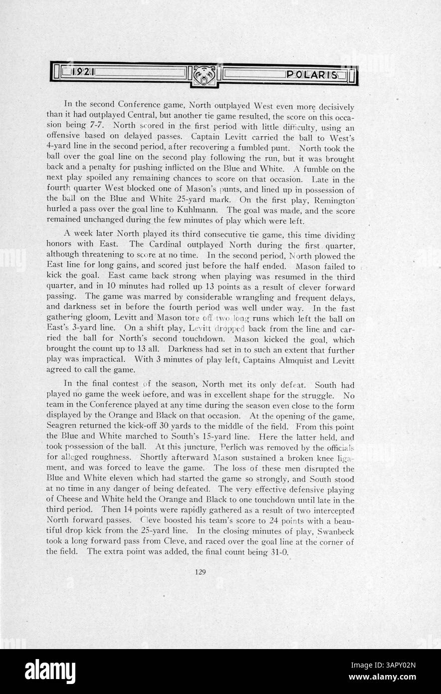 The 1921 North High Yearbook, Polaris, captures key moments from the 1920-1921 school year ...