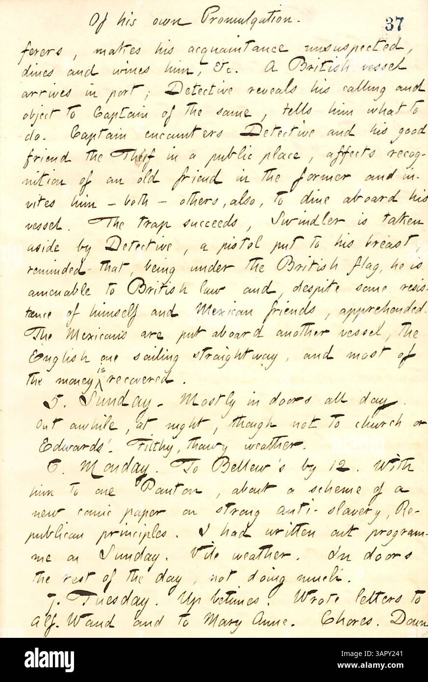 In this February 1860 entry from Thomas Butler Gunn's diaries, he ...