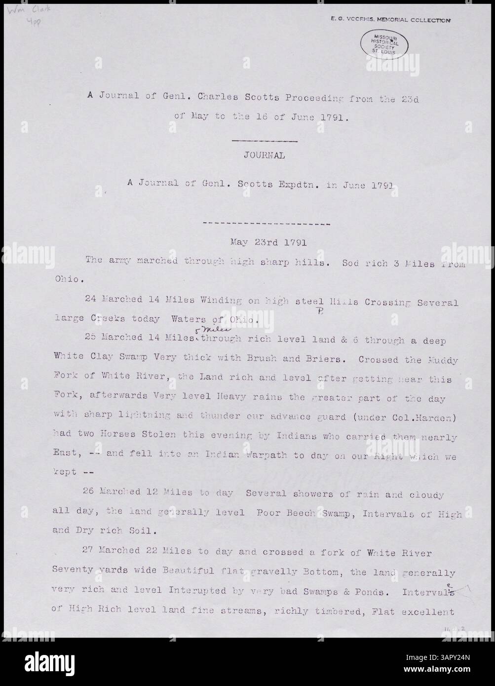 The journal of General Charles Scott’s May 1791 military journey from ...