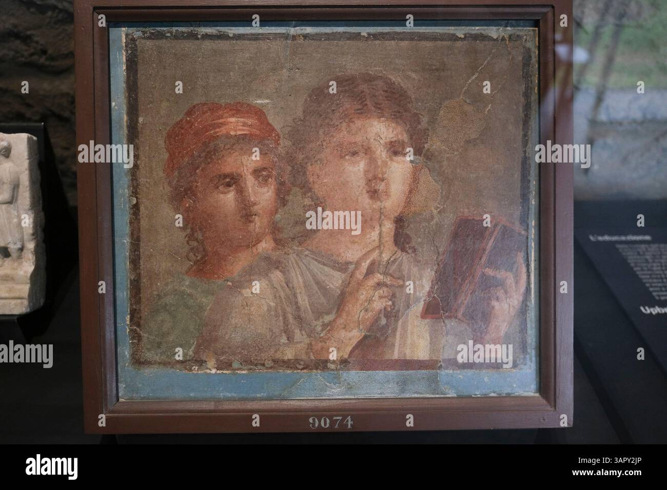 Maidens writing on a diptych Fresco Stabia 1st cent. A.D. On exhibit at ...