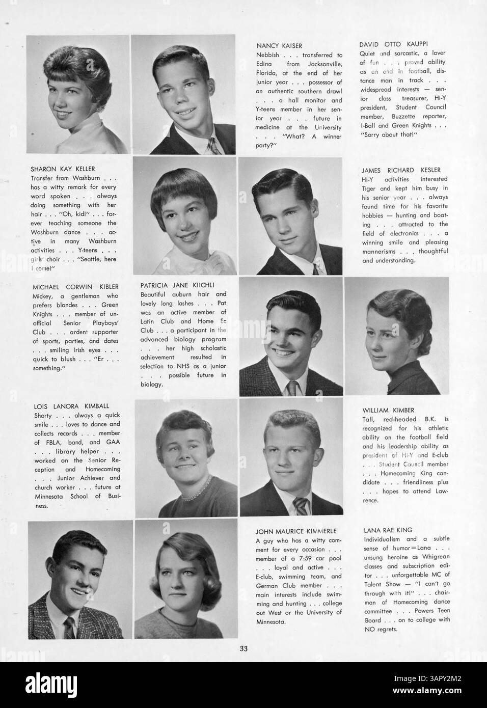 The 1960 Whigrean Yearbook from Edina-Morningside High School highlights key academic, athletic ...