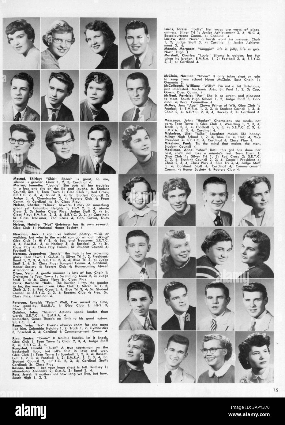 This yearbook from Marshall High School in 1955 features events ...