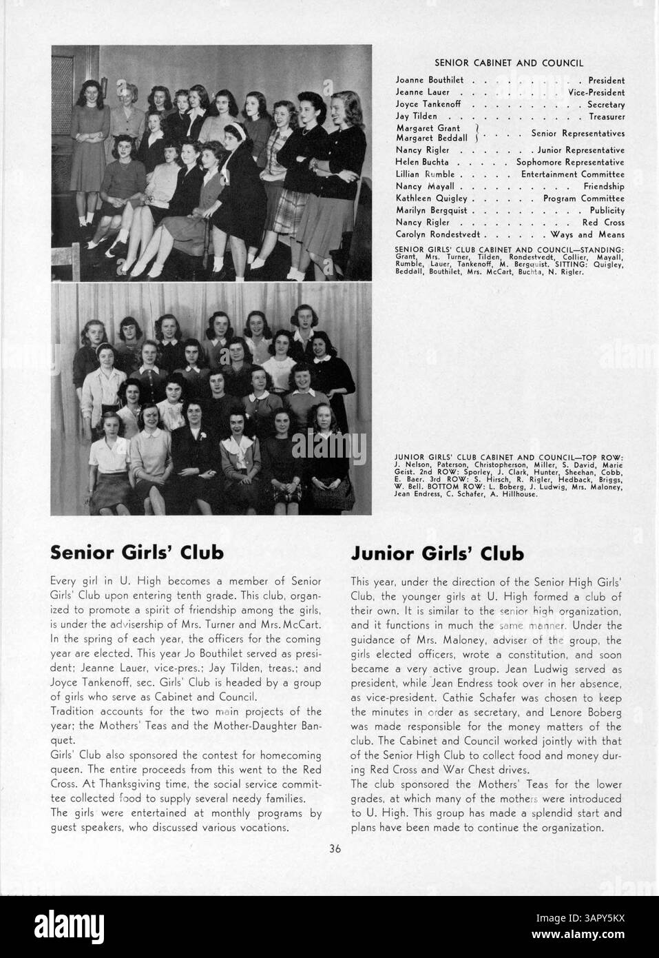 This 1944 bisbila yearbook from university high school showcases hi-res ...