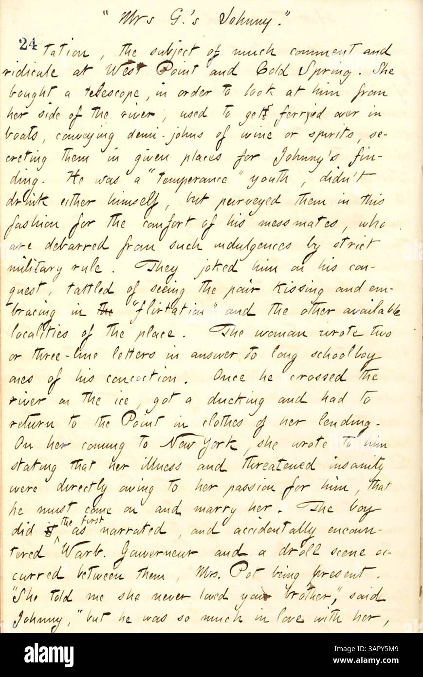 A passage from Thomas Butler Gunn's Diary, Volume 12, dated January 23 ...