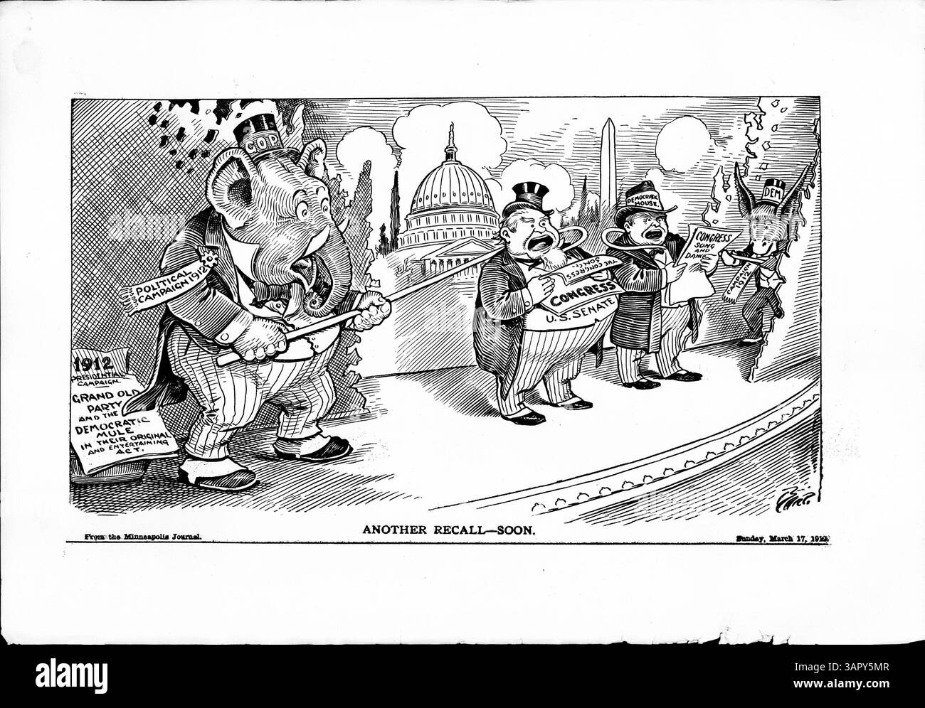 This political cartoon from the 1912 Presidential Campaign features the ...