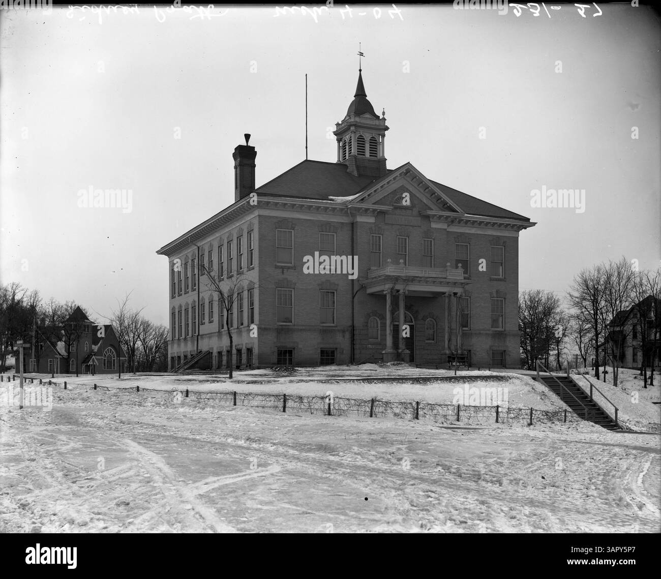 Exterior view of Pratt School in March 1904, showing the architecture ...