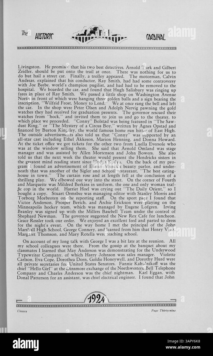 The 'Cardinal' yearbook from 1924 documents the 1923-1924 school year at East High School ...