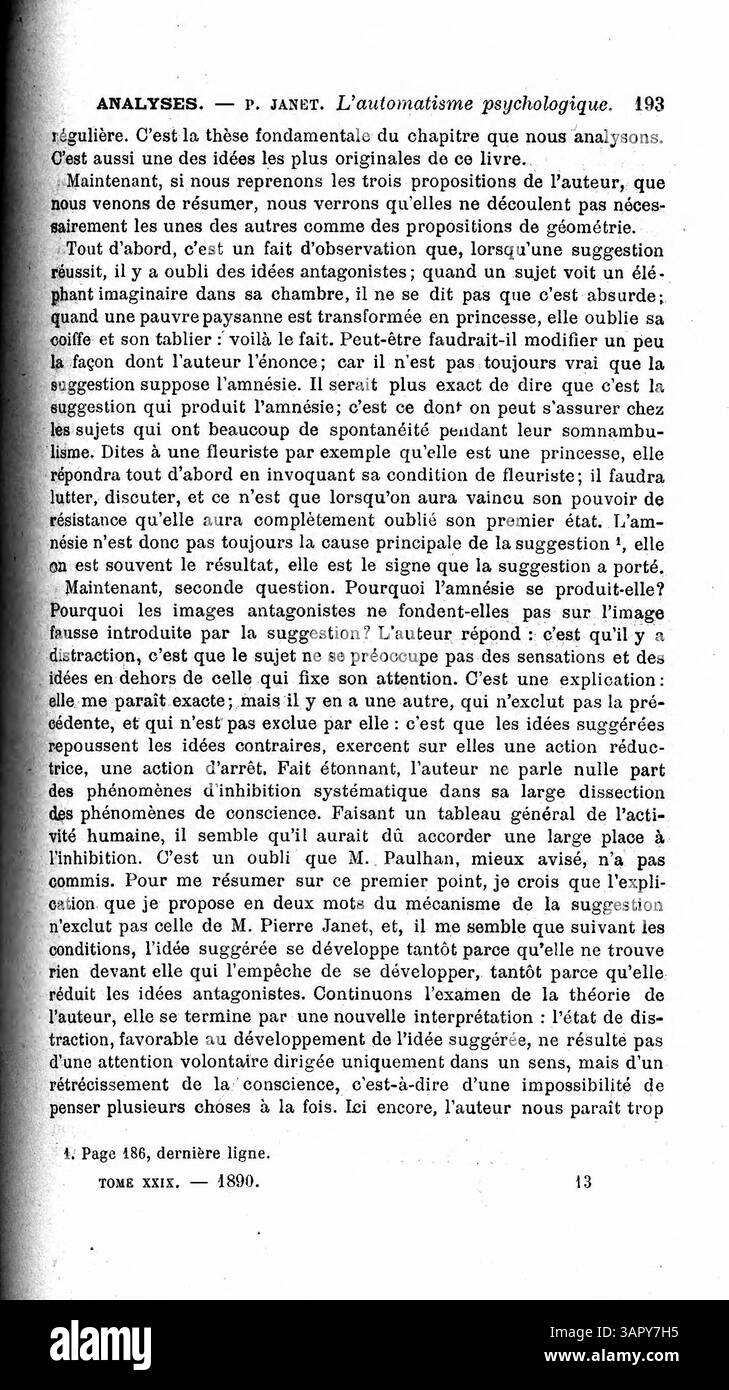 The University of Oregon Libraries houses a review of P. Janet's *L ...