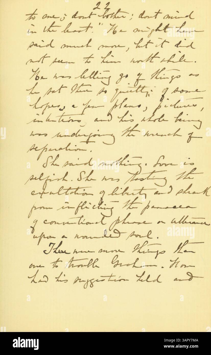 The 1896 manuscript of Kate Chopin's 'A Mental Suggestion,' a work that ...