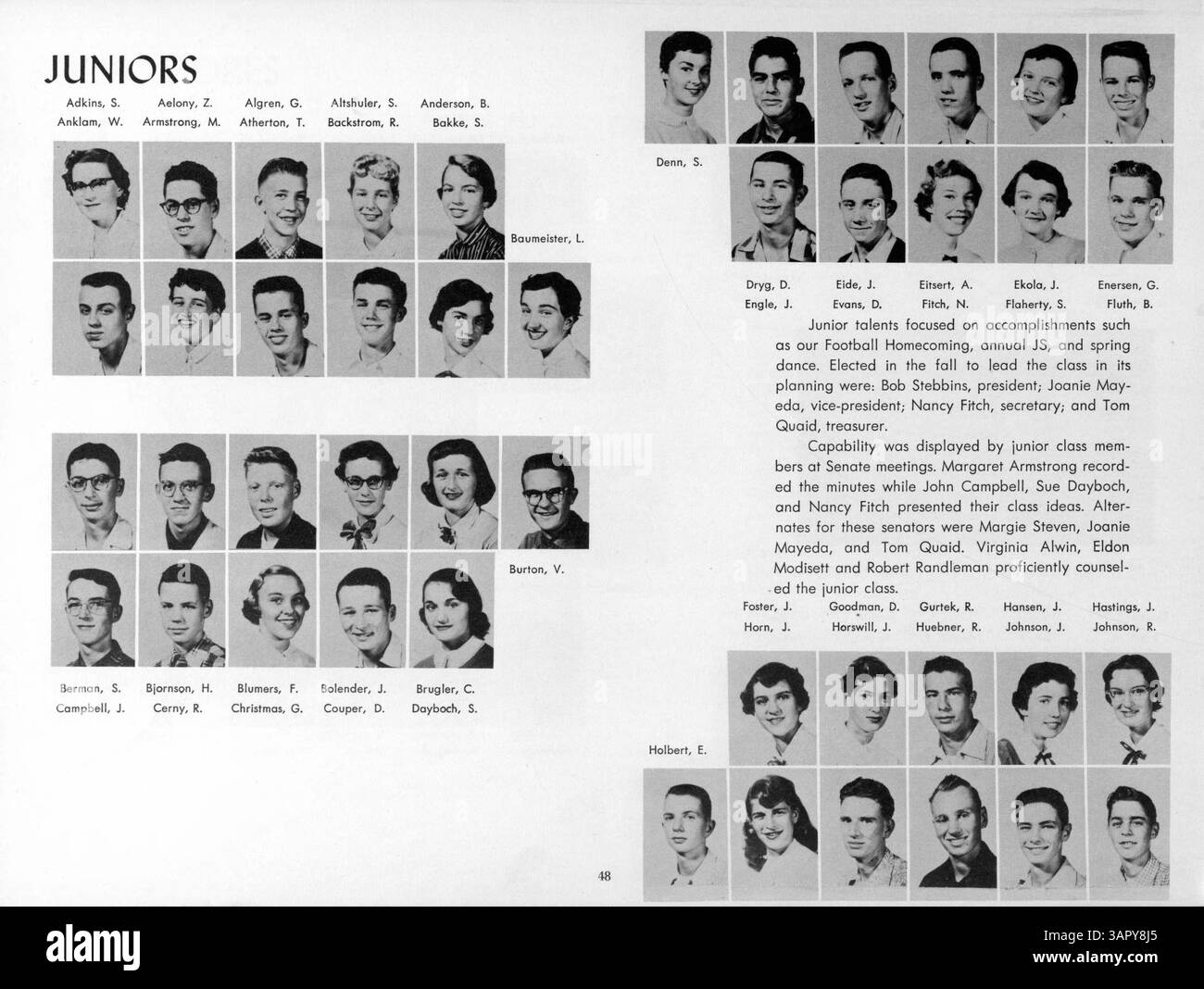 The 1954-1955 'Bisbila' yearbook from University High School documents ...