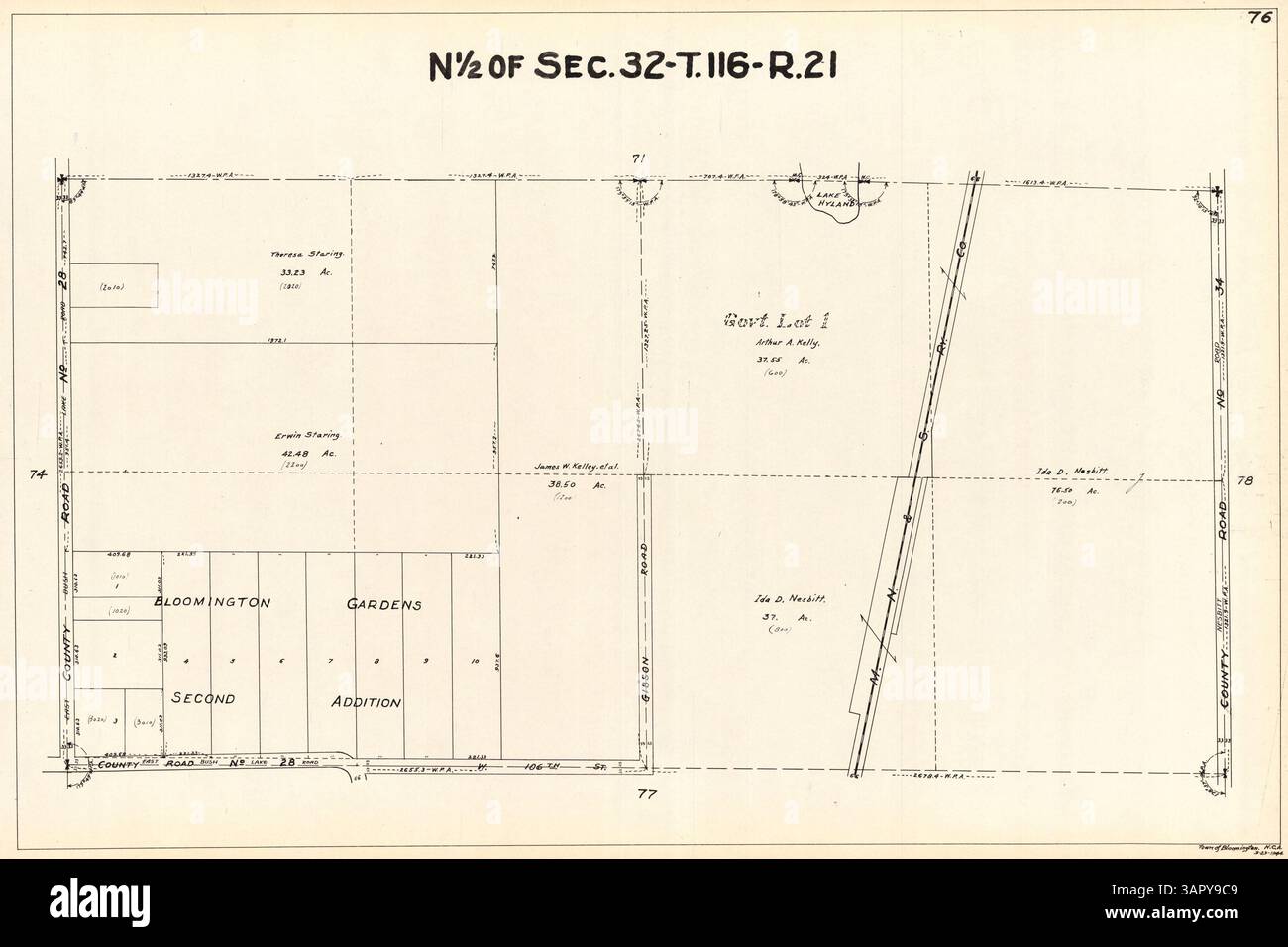 The collection of surveys and plats for Bloomington includes extensive ...