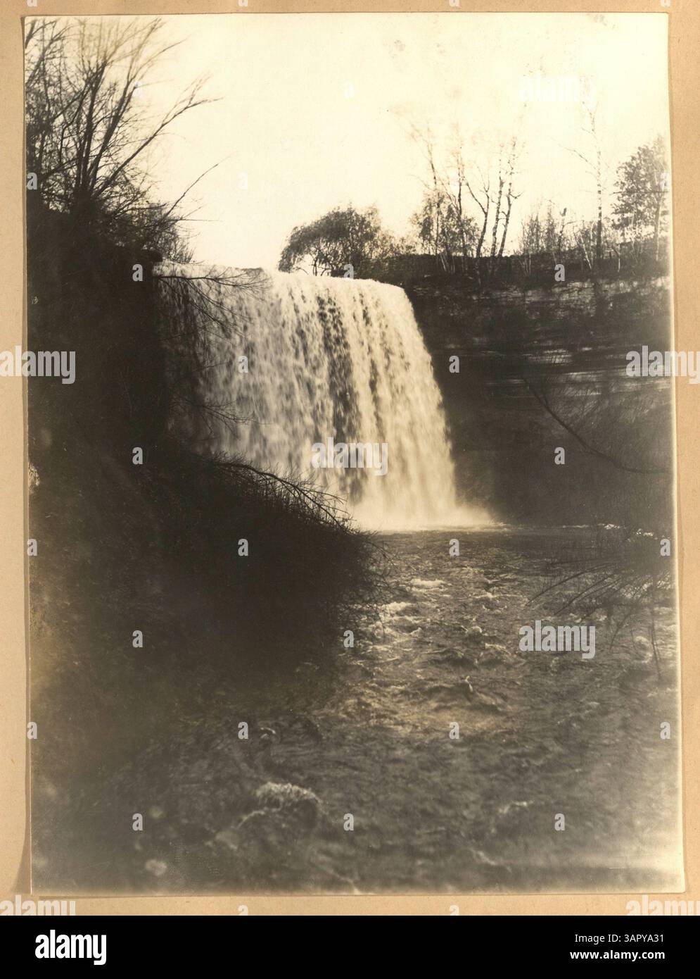 Minnehaha Falls, a prominent natural landmark in Minneapolis, Minnesota ...