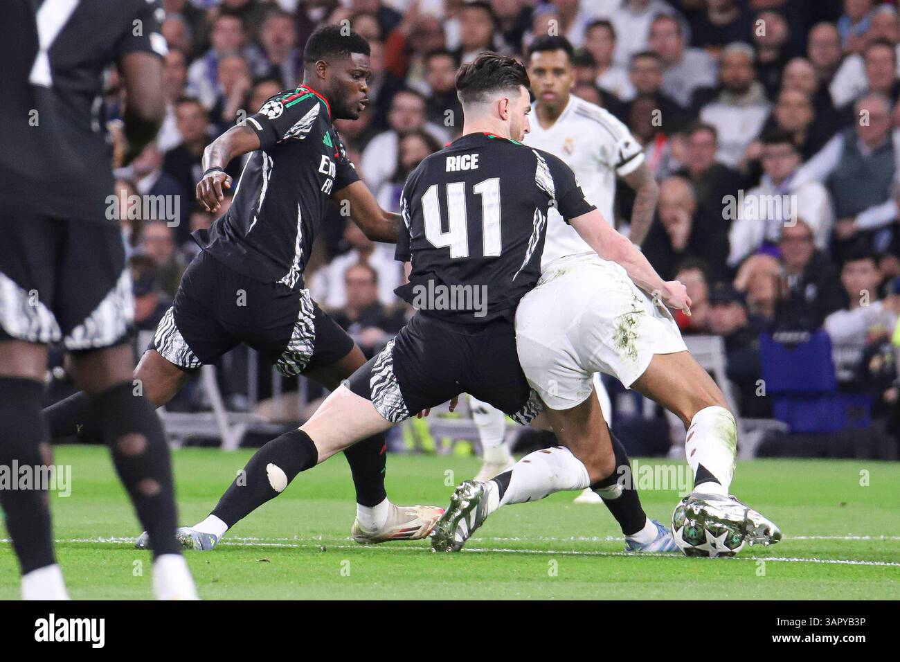 UEFA Champions League soccer match Real Madrid vs Arsenal at Santiago ...