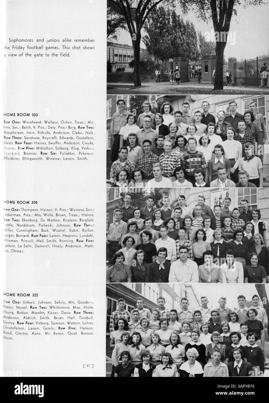 This 1951 high school yearbook from Washburn High School documents the ...