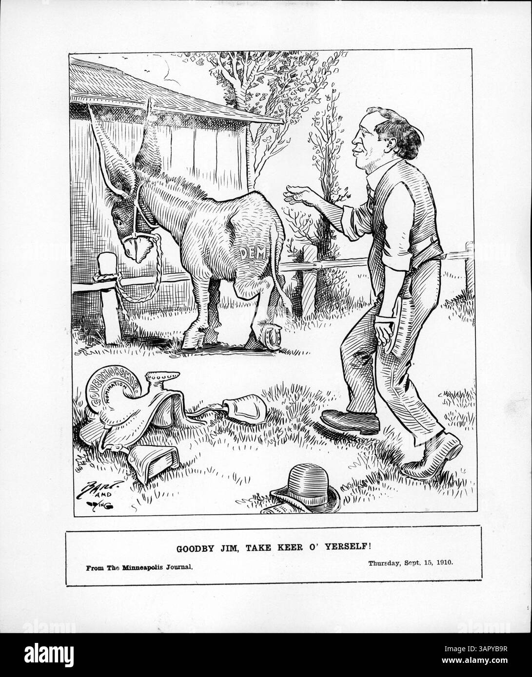 This political cartoon from the Minneapolis Tribune depicts a humorous ...