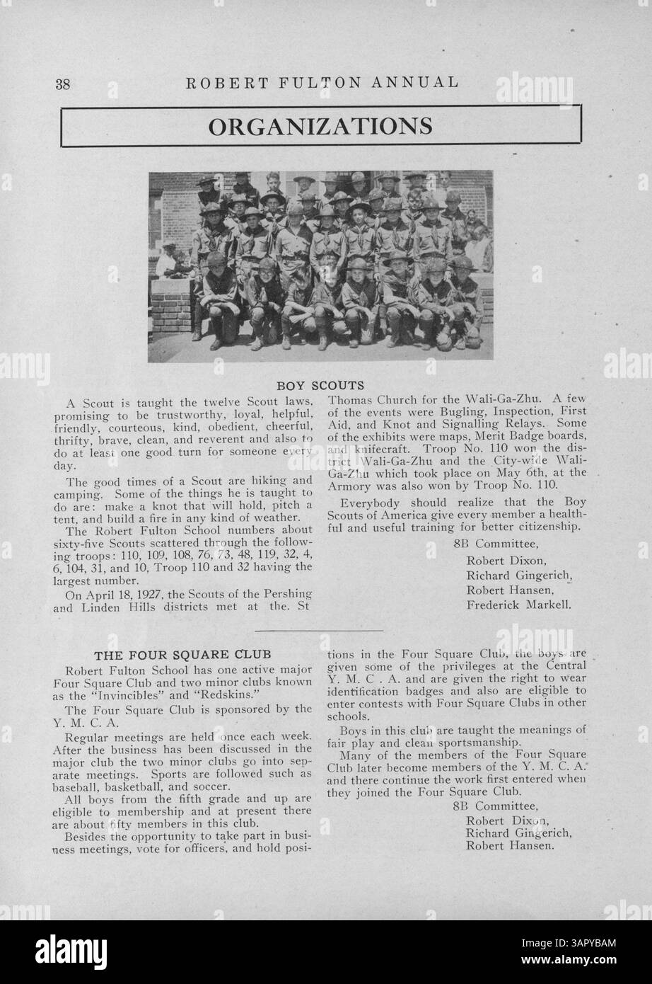 This 1927 yearbook from Robert Fulton Elementary captures the students ...
