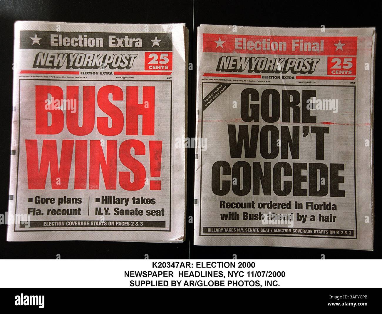2000 election newspaper hi-res stock photography and images - Alamy