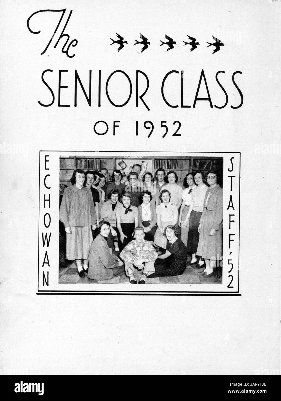 The 1952 Echowan yearbook from St. Louis Park High School features ...