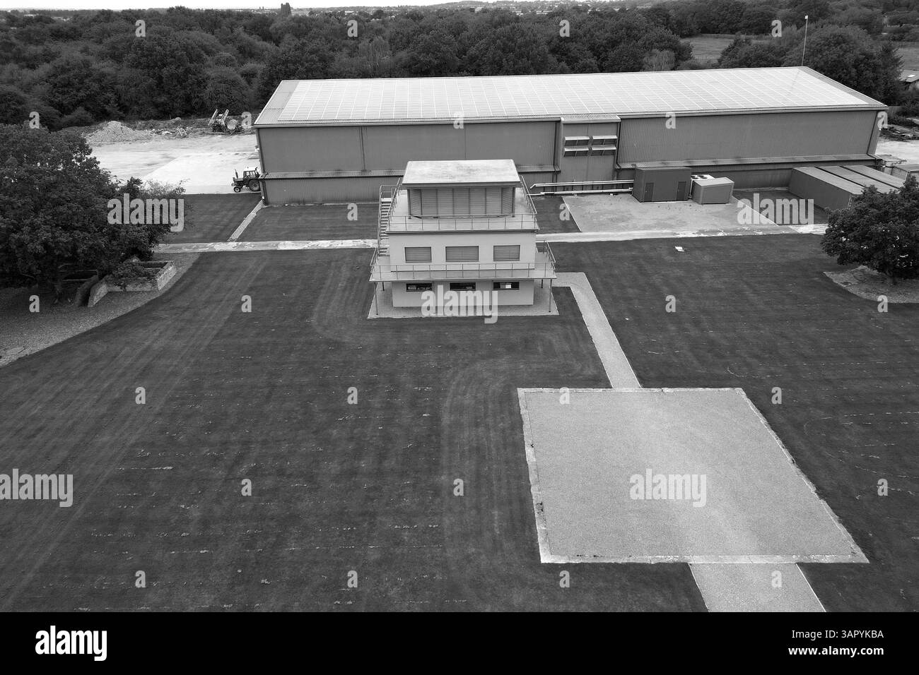 aerial view of former RAF Acaster Malbis watch office. ww2 military ...