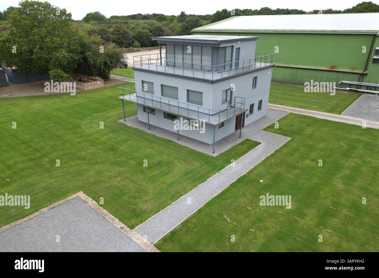 aerial view of former RAF Acaster Malbis watch office. ww2 military ...