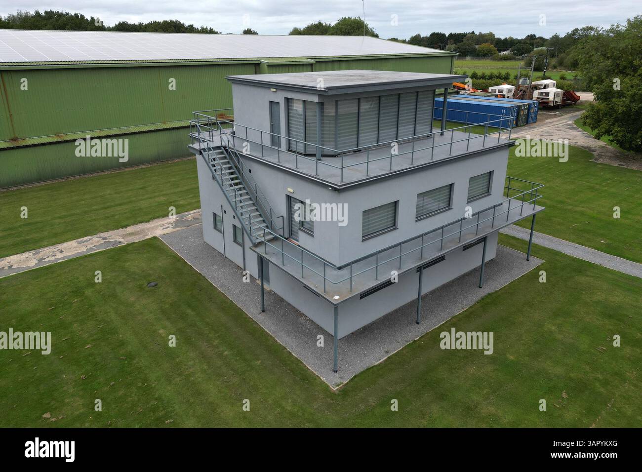aerial view of former RAF Acaster Malbis watch office. ww2 military ...