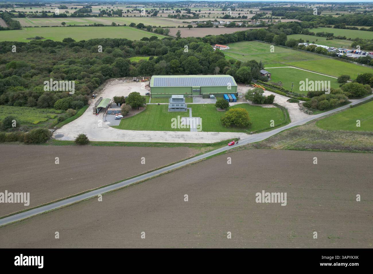 aerial view of former RAF Acaster Malbis watch office. ww2 military ...