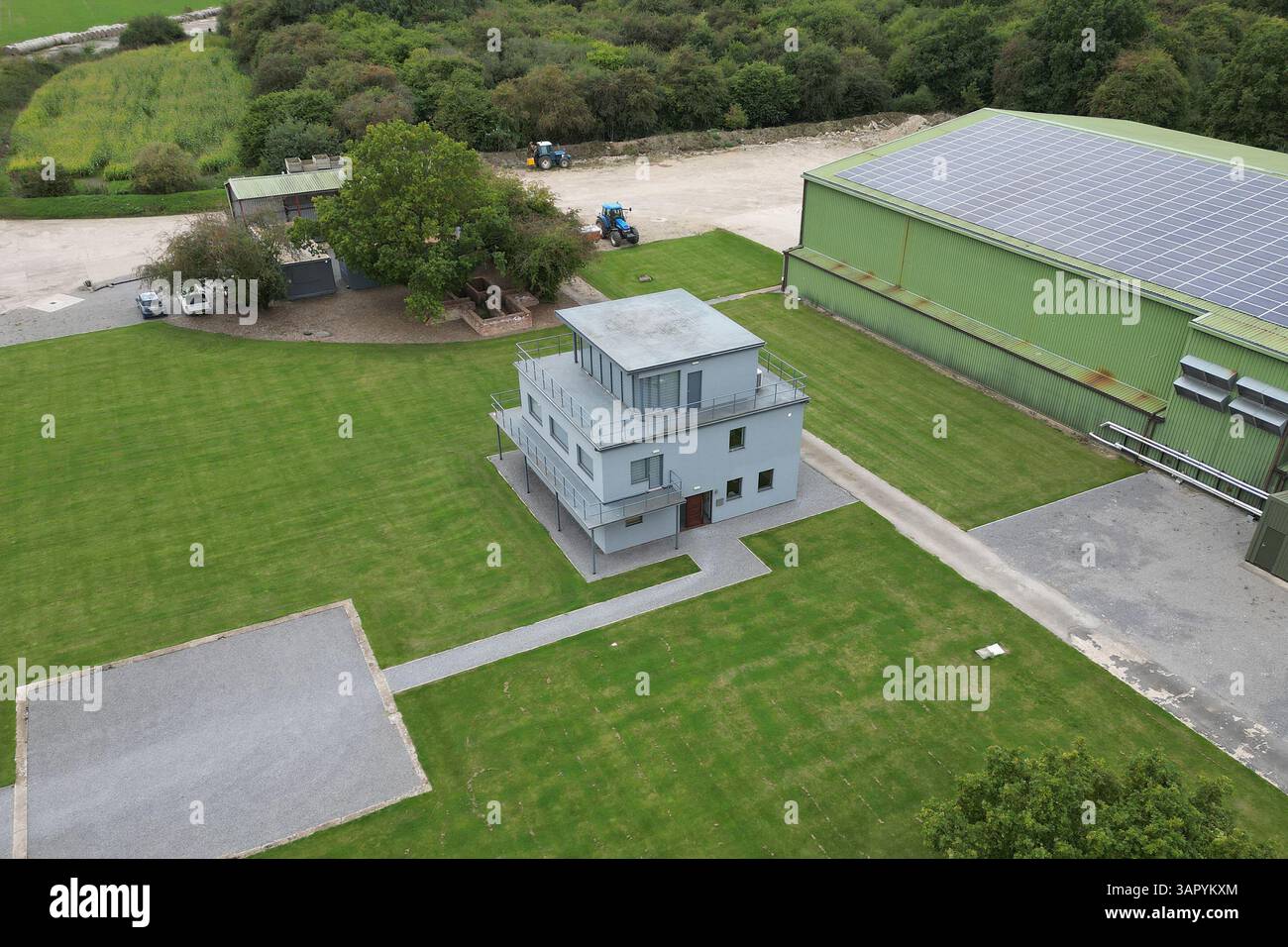 aerial view of former RAF Acaster Malbis watch office. ww2 military ...