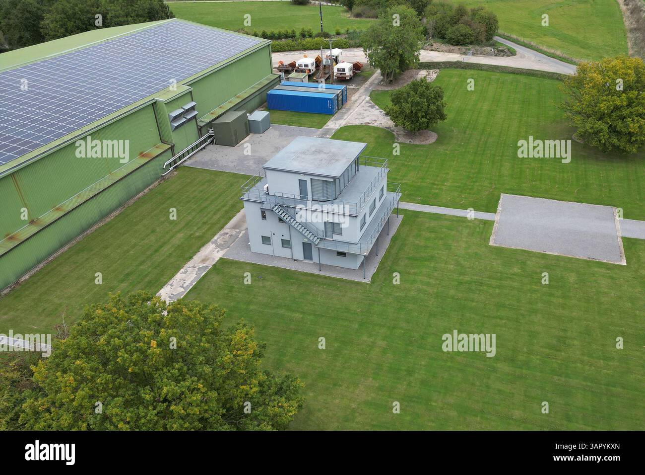 aerial view of former RAF Acaster Malbis watch office. ww2 military ...