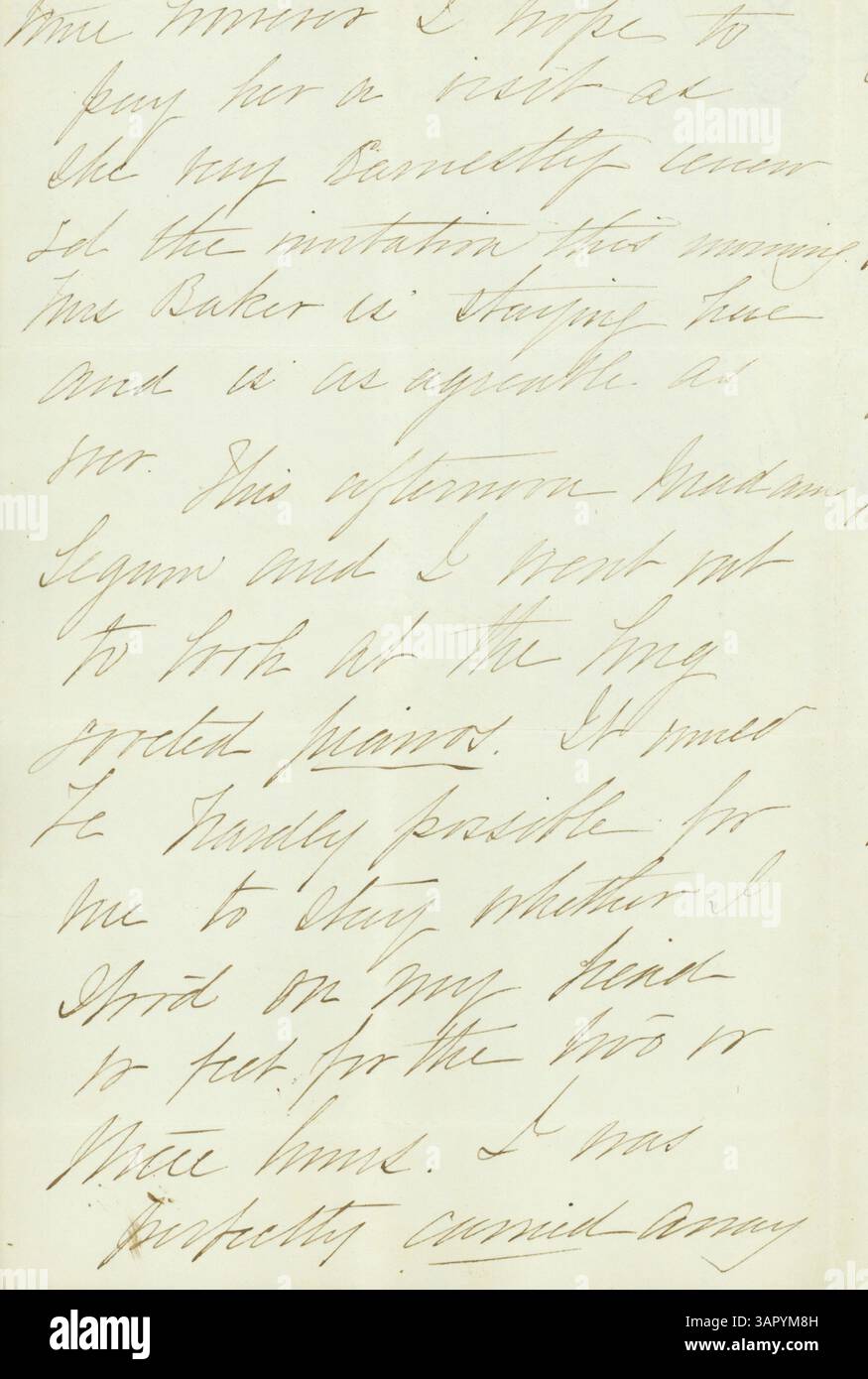 In this letter, Nelly Blow writes to Miranda Blow about Miss Haines ...