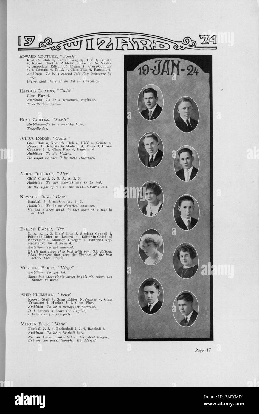 1924 school yearbook Black and White Stock Photos & Images - Alamy